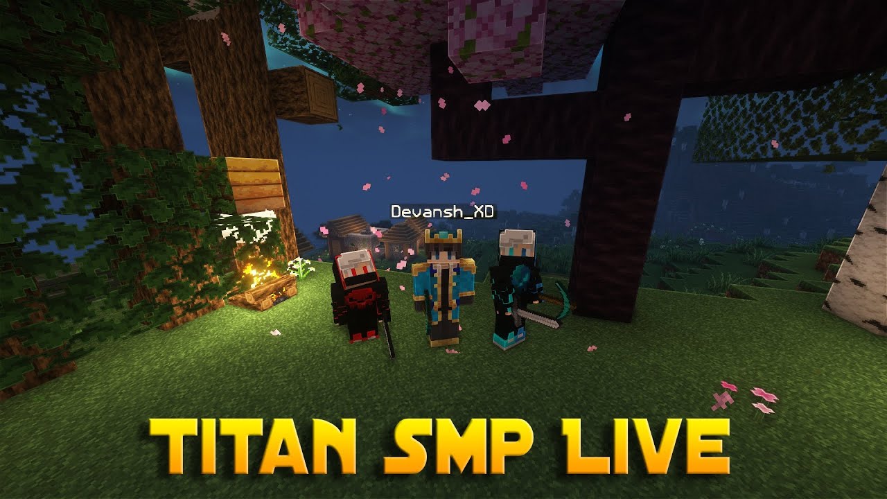 Titan SMP Live Day 4| Lets Make Cobblestone farm| # minecraft # live ...