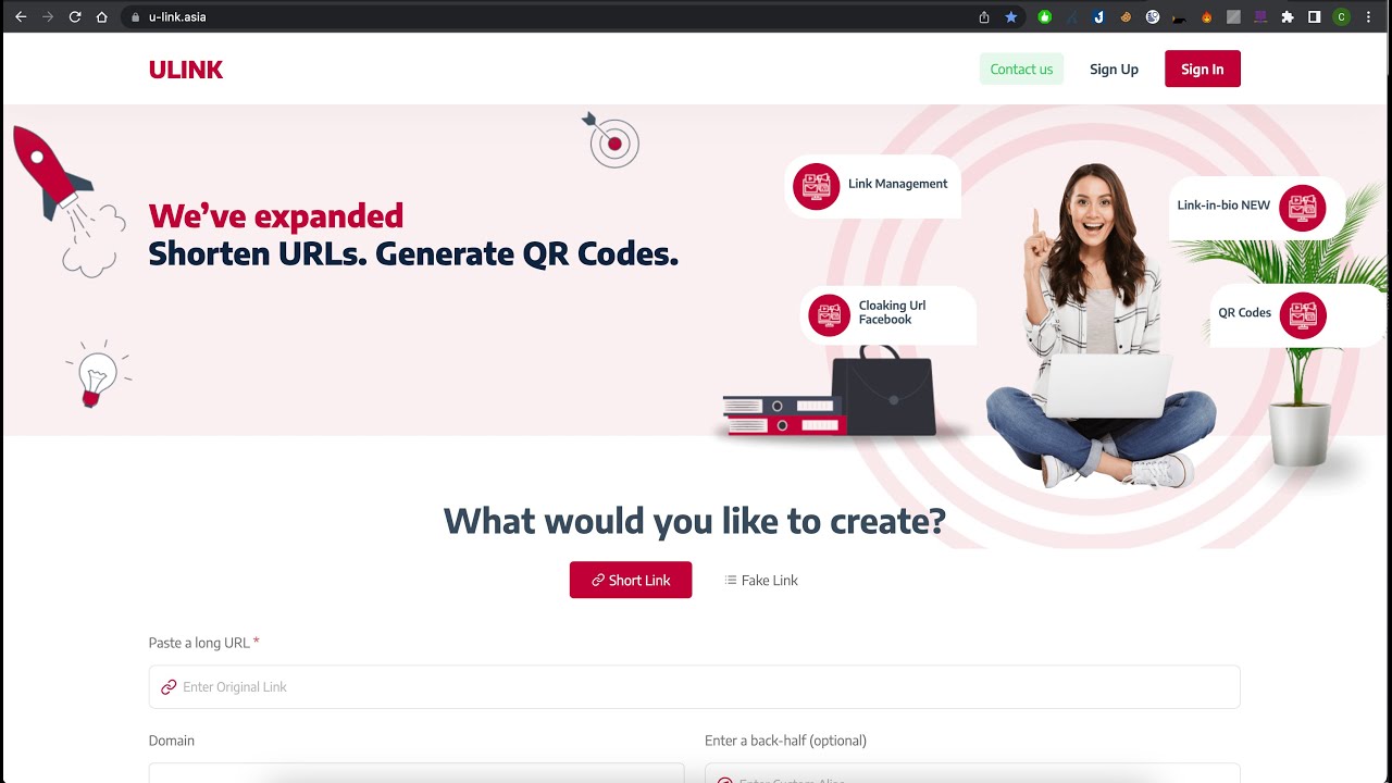 Rút gọn link - Bọc Link - Cloaking Link Facebook 2023 (u-link.asia ...