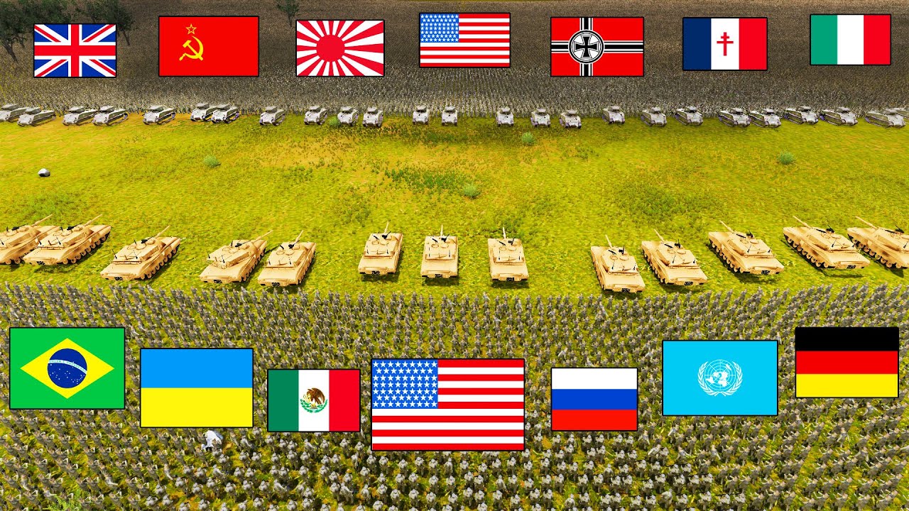 Every MODERN Army VS Every WW2 Army! - UEBS 2: Ultimate Epic Battle ...
