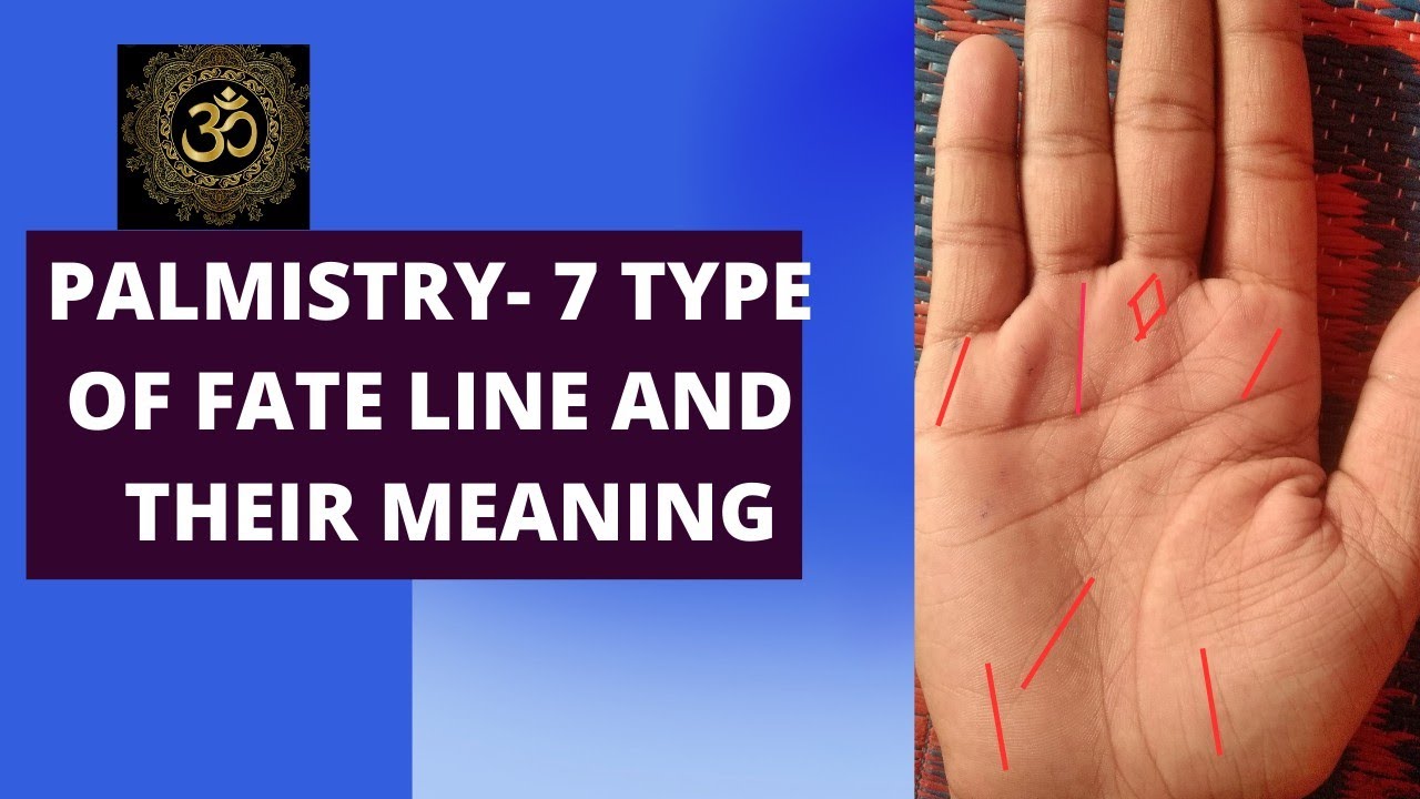 Palmistry- 7 Type of Fate line and Their Meaning | Sun mount | jupiter ...