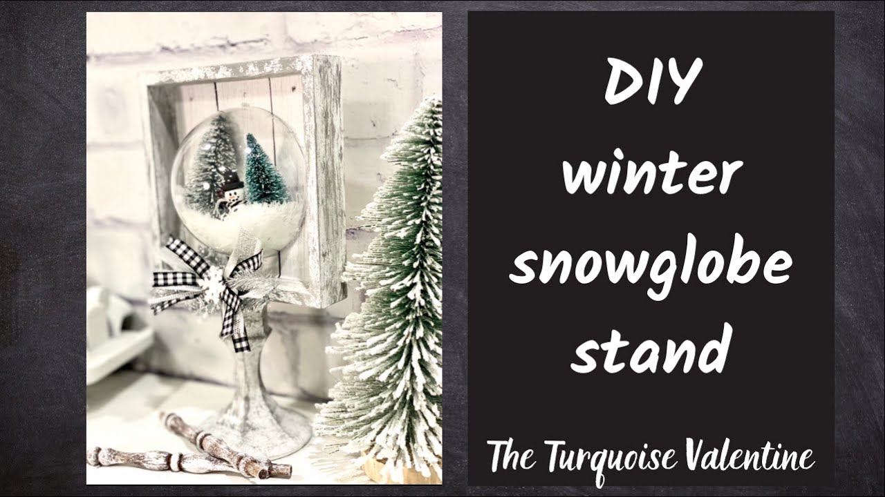 DIY winter snowglobe stand - YouTube