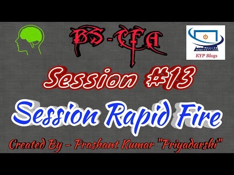 ERA Session 13 - BS CFA - Rapid Fire - YouTube