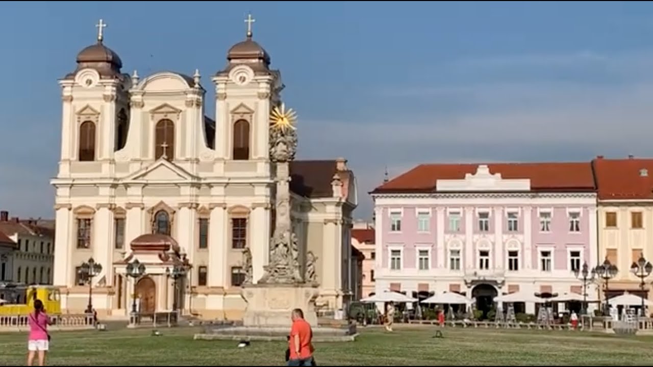 Timisoara/Temeswar/Temeschburg-Die Piata Unirii, der Domplatz, ein ...