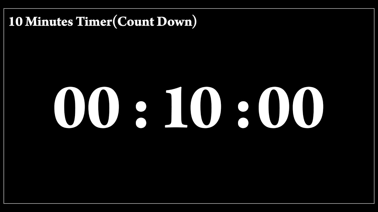 10 minutes countdown timer - YouTube