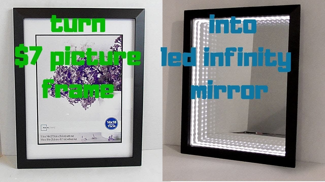 How to make LED infinity mirror from $7 picture frame, easy diy project ...