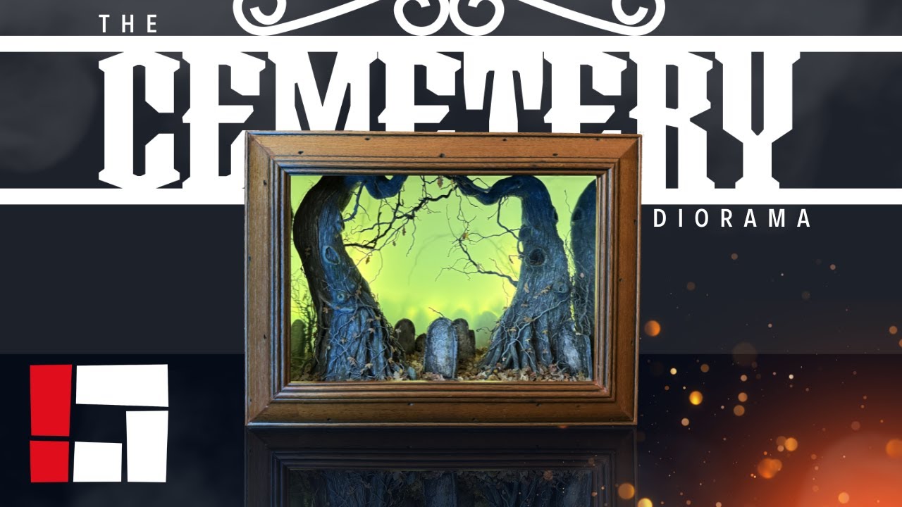 The Cemetery | Shadow Box Diorama - YouTube