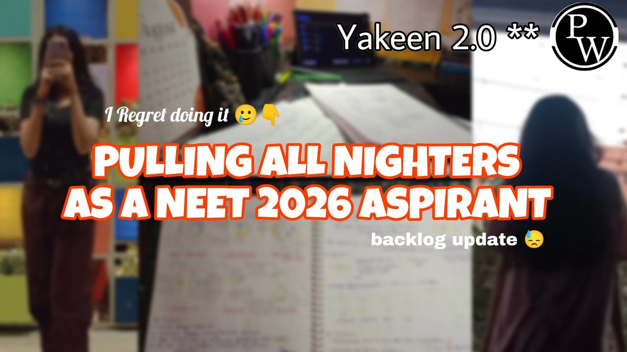 Pulling All Nighters Went Wrong 🥲 || Clearing Backlog as a NEET ...