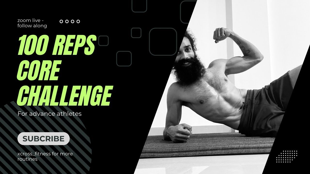 100 rep abs challenge for advance athlete : strong core in 5 mins - YouTube