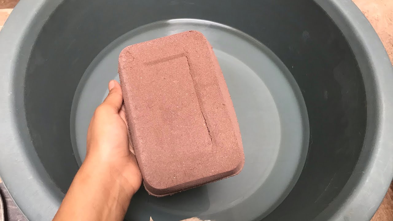 Pure red sand soft dipping water crumbling ️ - YouTube