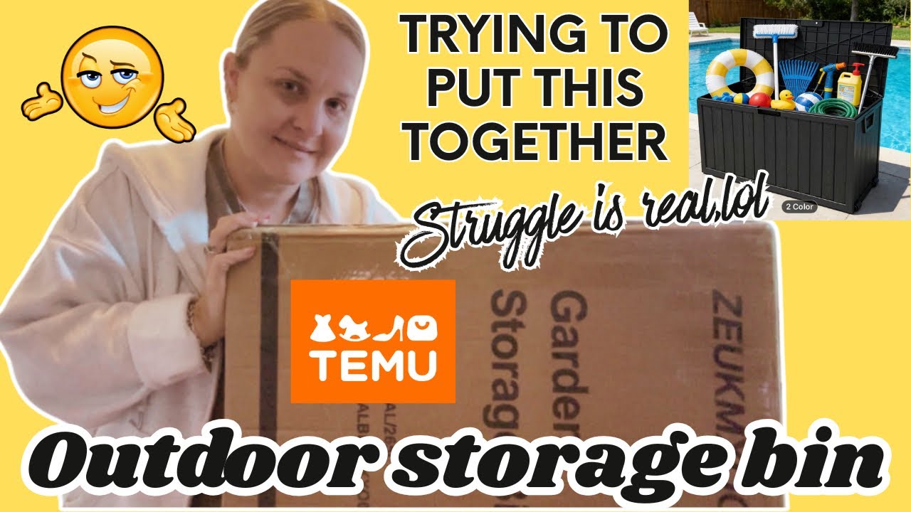 Temu: Putting together an outdoor storage toy bin for Malachi #temu # ...