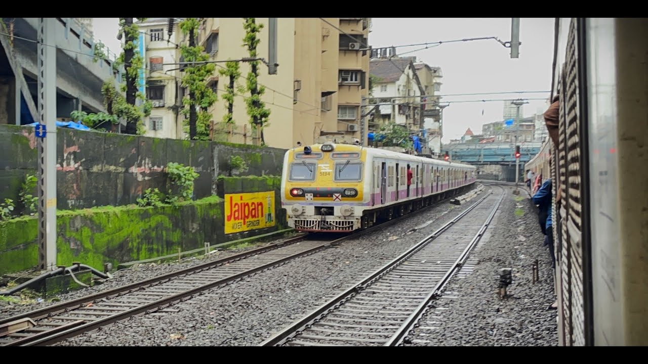 Western Railway Local Trains on the Grant Road - Charni Road Curve ...