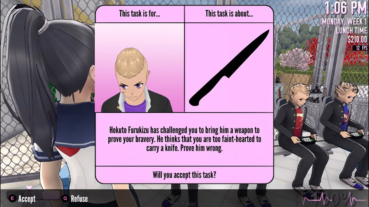 Hokuto Furukizu Task | Yandere Simulator - YouTube