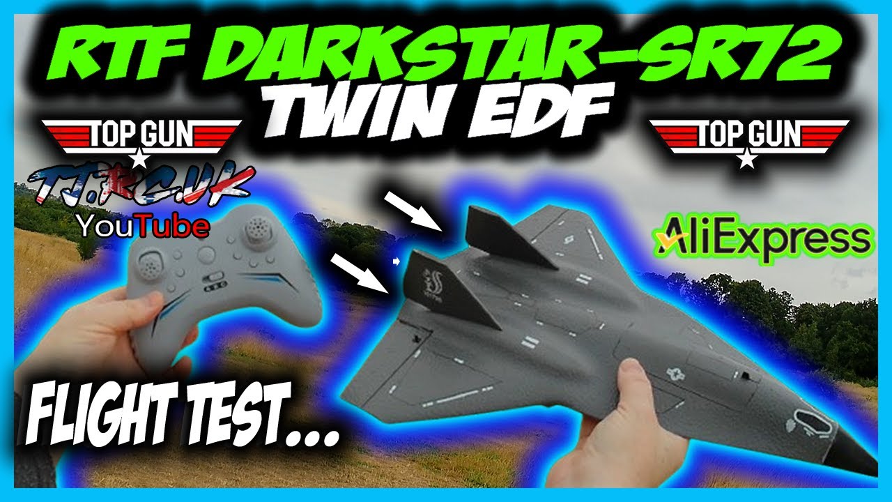RC Twin EDF Jet RTF Fei-Xiong FX9672"Top Gun Maverick" Darkstar-SR72 ...
