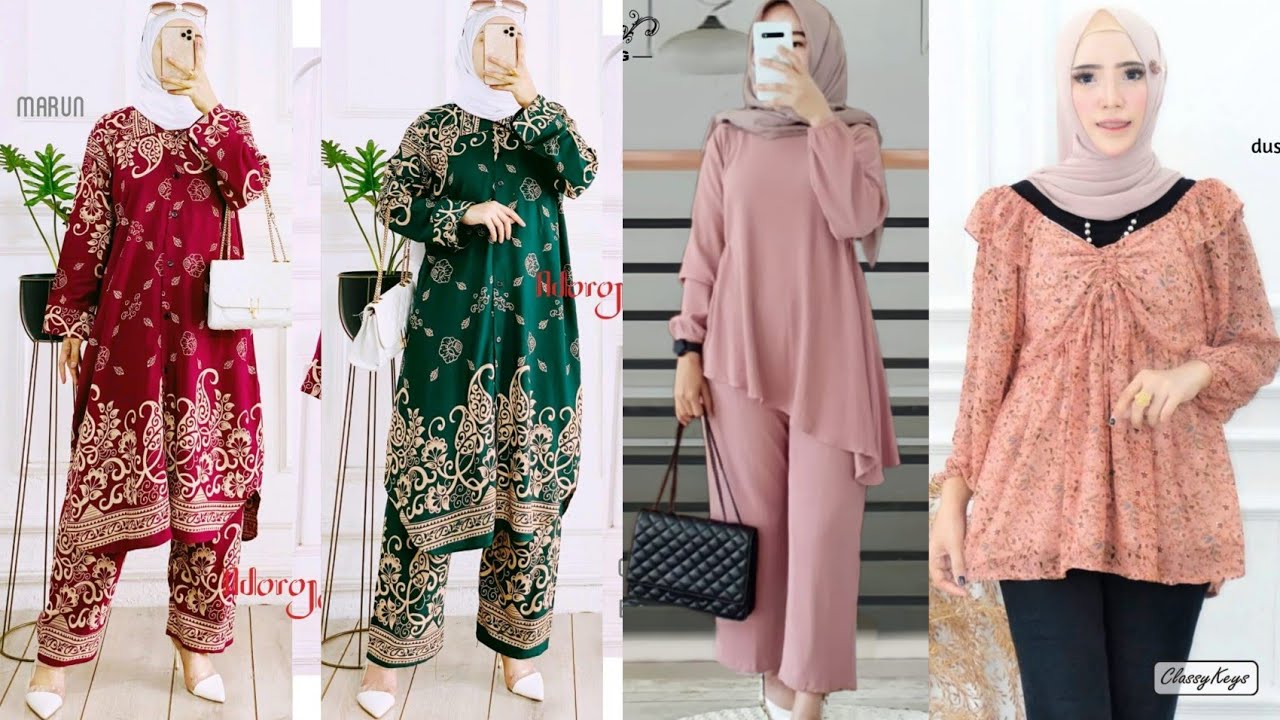 SETELAN ONE SET MASA KINI | LONG TUNIK TERBARU 2021 2022 - YouTube