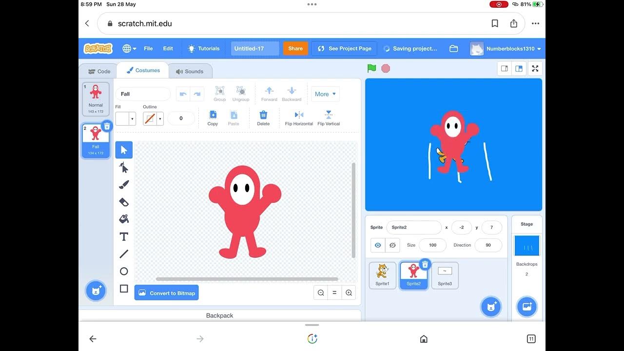 Making fall guys in scratch not fully done yet - YouTube