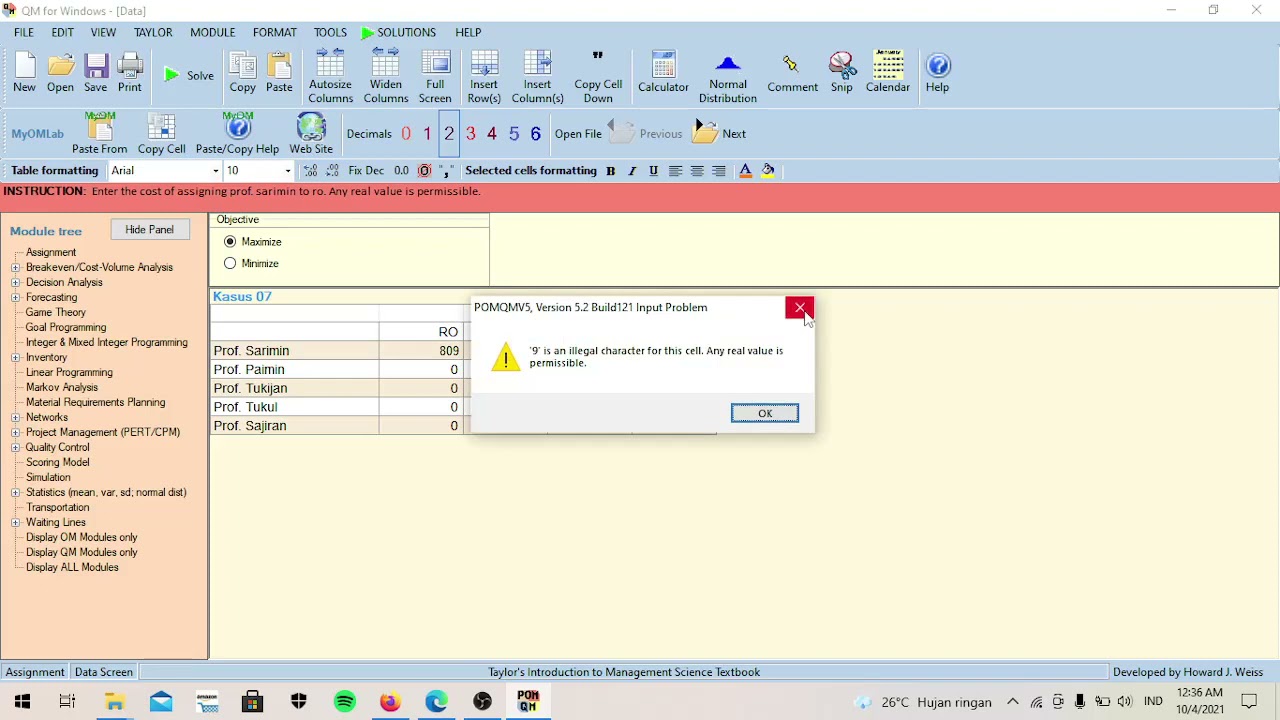 Aplikom Kasus 07 Penyelesaian dengan APK POM QM V5 - YouTube