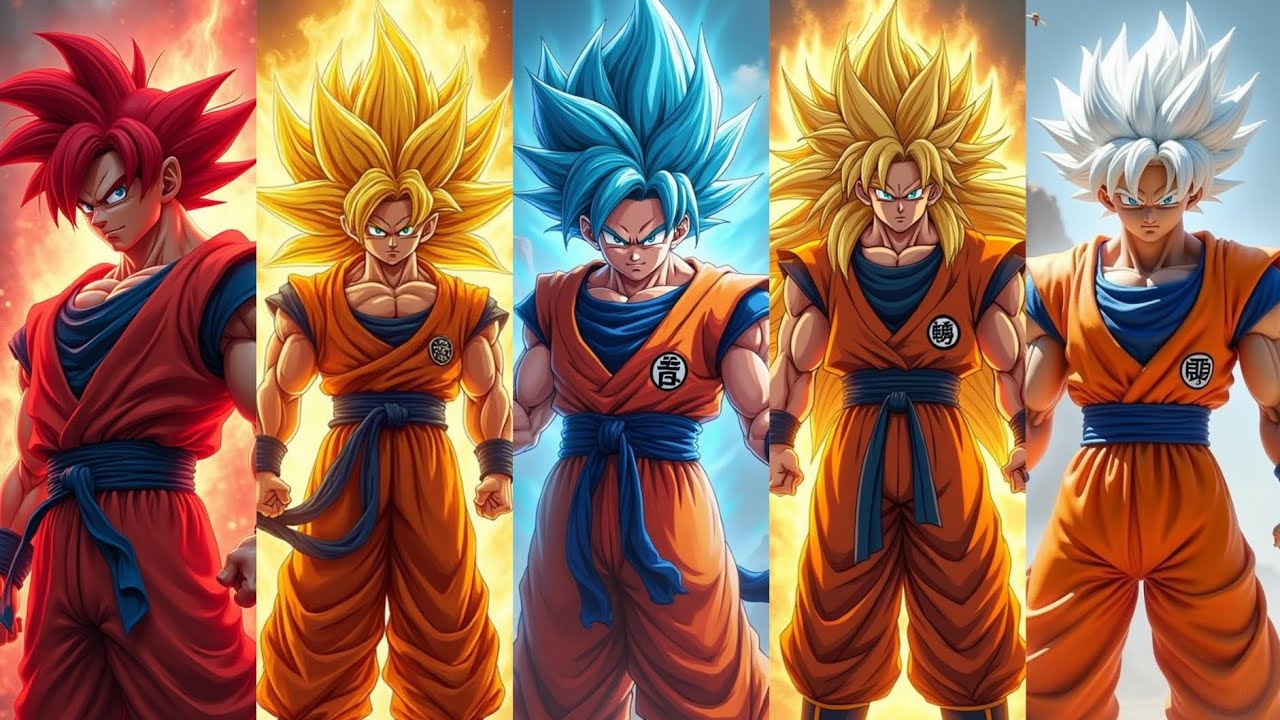 GOKU Transformation All Super Saiyan Forms! - YouTube