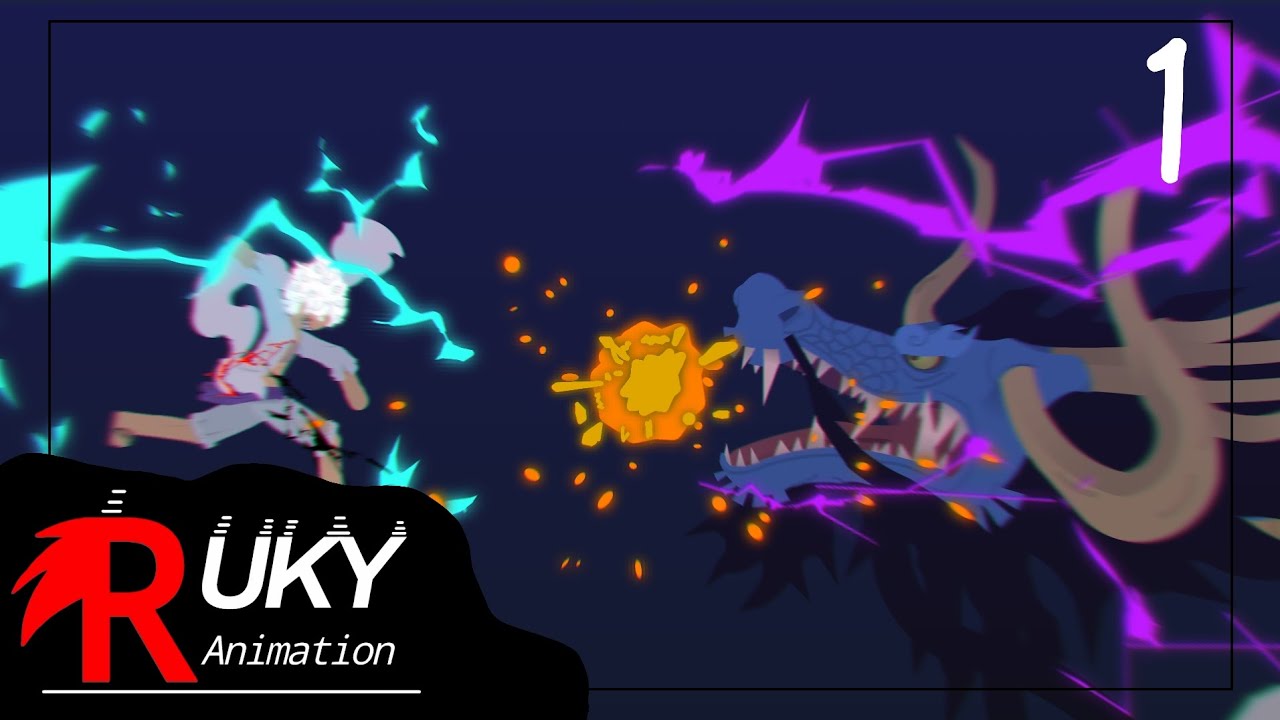 One Piece Stick Nodes| Luffy Joyboy Vs Kaido | Part 1 - Ruky Animation ...