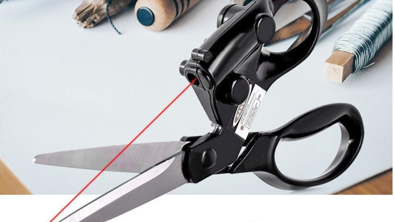 Professional Laser Guided Scissors - YouTube