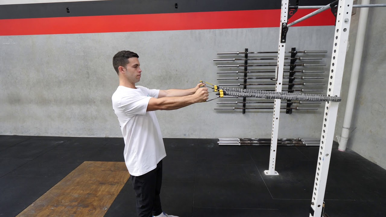 Banded T pull - YouTube