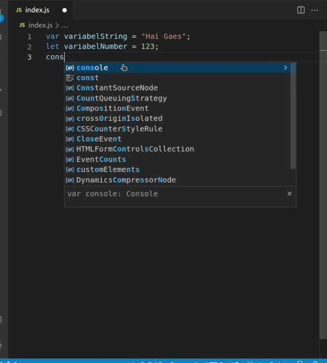 3 cara membuat variabel di Javascript - YouTube