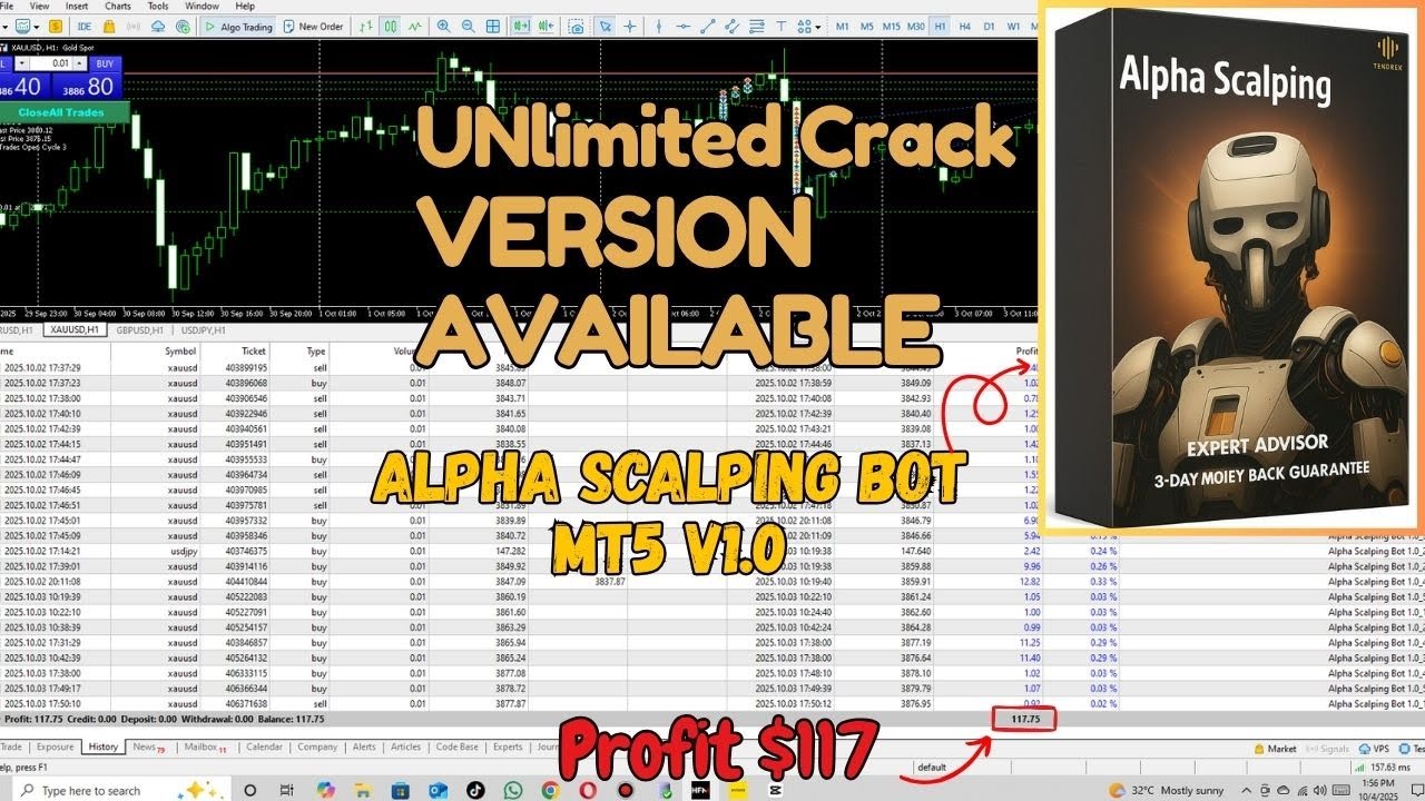 Alpha Scalping Bot MT5 v1.0 | Best GOLD & Forex EA 2025 - YouTube