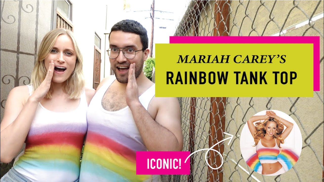 DIY Mariah Carey Rainbow Tanktop ft. Jonathan Cerda-Rowell - YouTube
