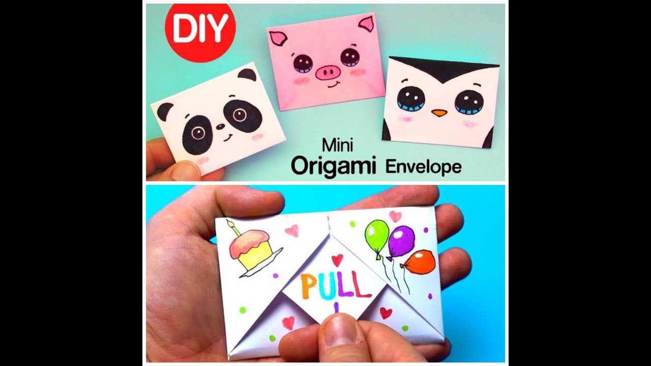 Origami Envelope and Suprise Message Card Super Easy - YouTube