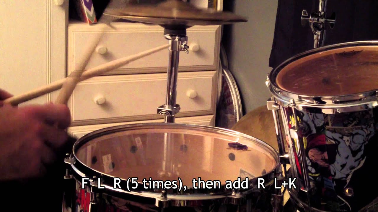 #11 16th Note Fill Flam L R - YouTube