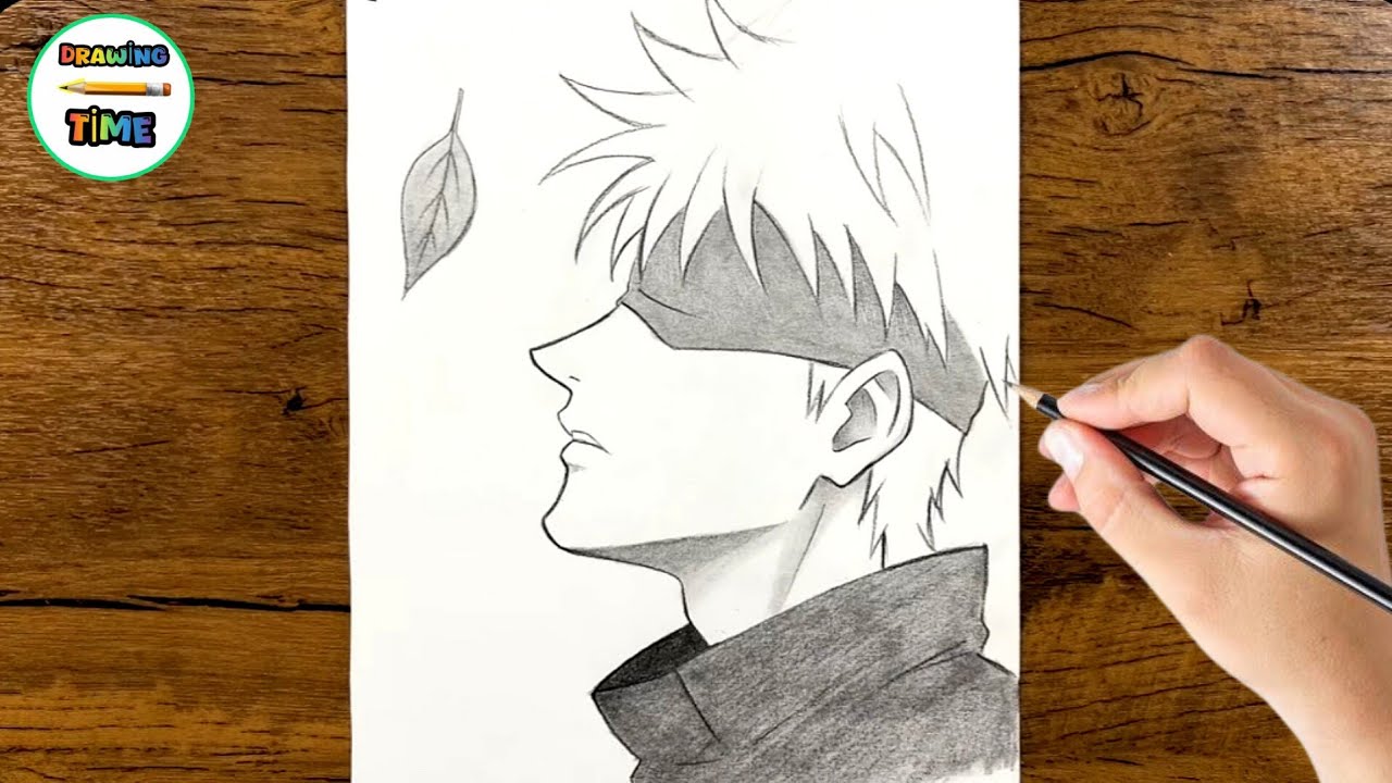 How to Draw Gojo Satoru from Anime | Easy Step-by-Step Gojo Drawing ...