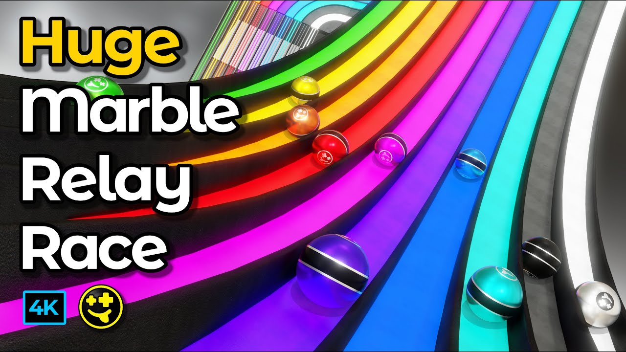 Huge Marble Relay Race | #marblerun #animation #marblerace #blender # ...