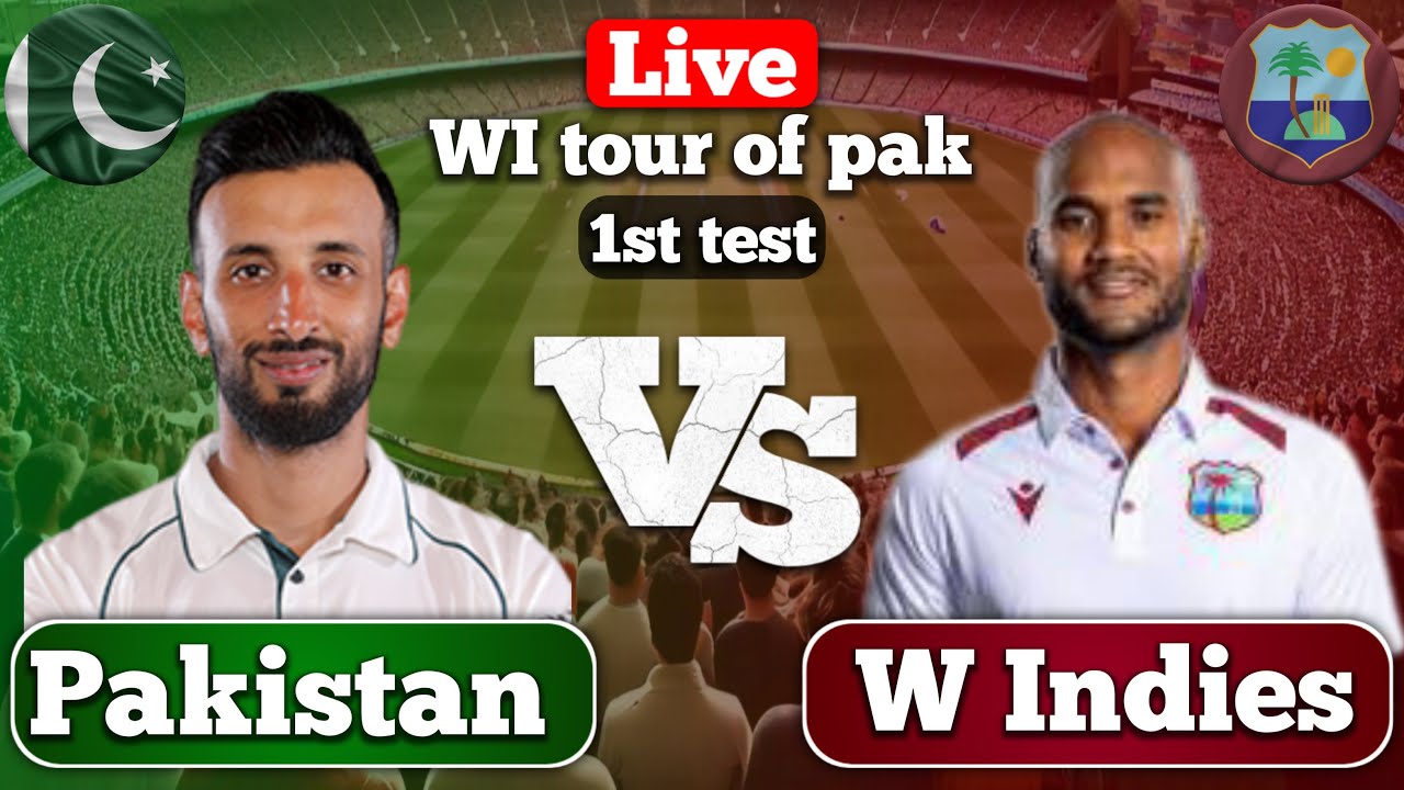 Pak vs wi live test match | Pakistan vs west indies live cricket match ...