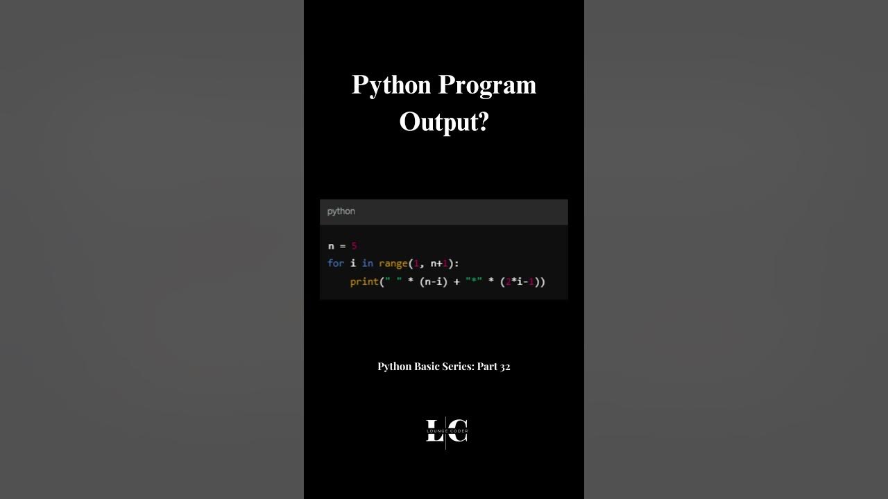 Python Basics Series Part 32 Pyramid Pattern 🔺⭐ Youtube