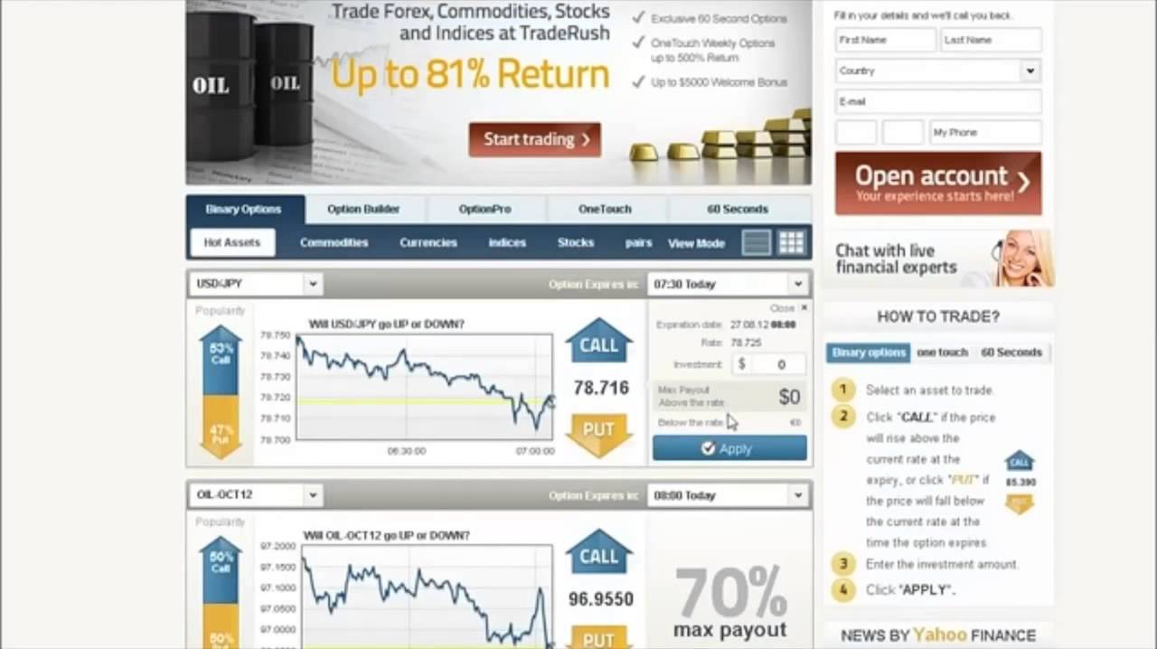 TradeRush Demo Account - YouTube