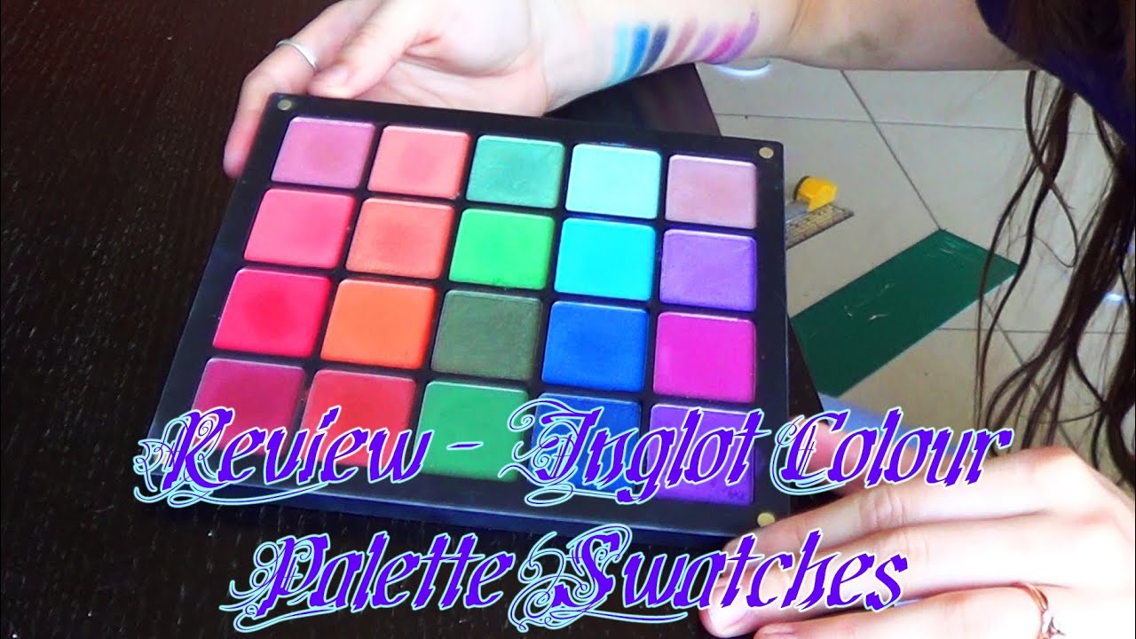 Review - Inglot Colour Palette Swatches - YouTube