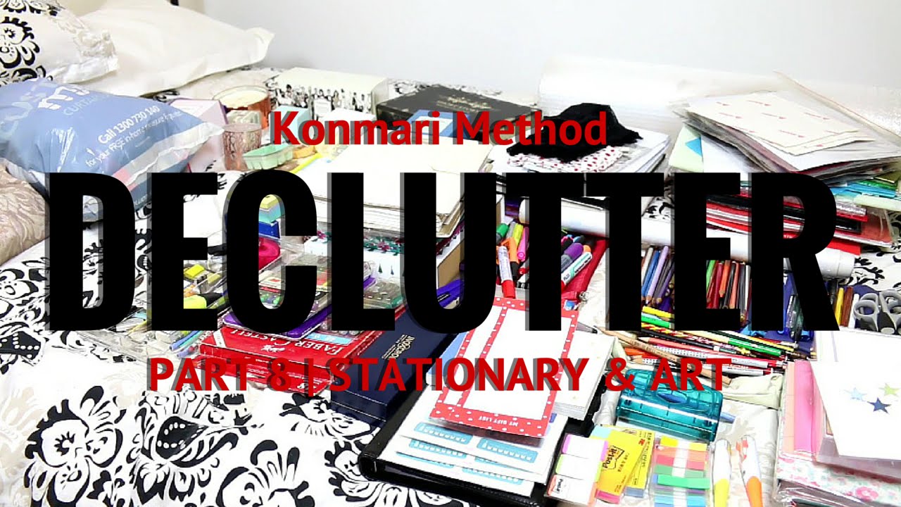 Konmari Method Declutter - Part 8 Stationary and Art Supplies - YouTube