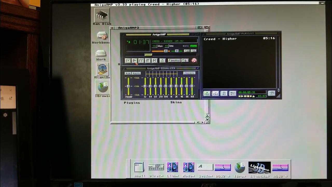 Amiga 2000HD with ZZ9000AX playing MP3 using AmigaAMP3 app - YouTube