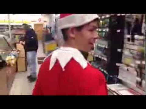 Human Elf on the Shelf Finds Santa!! - YouTube