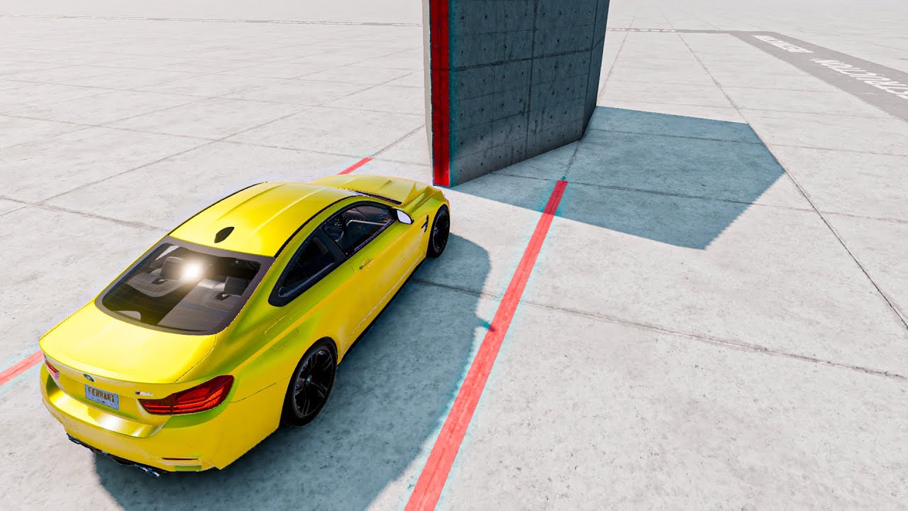 Cars vs Sharp-Edged Wall - BeamNG.Drive CRASH test - YouTube