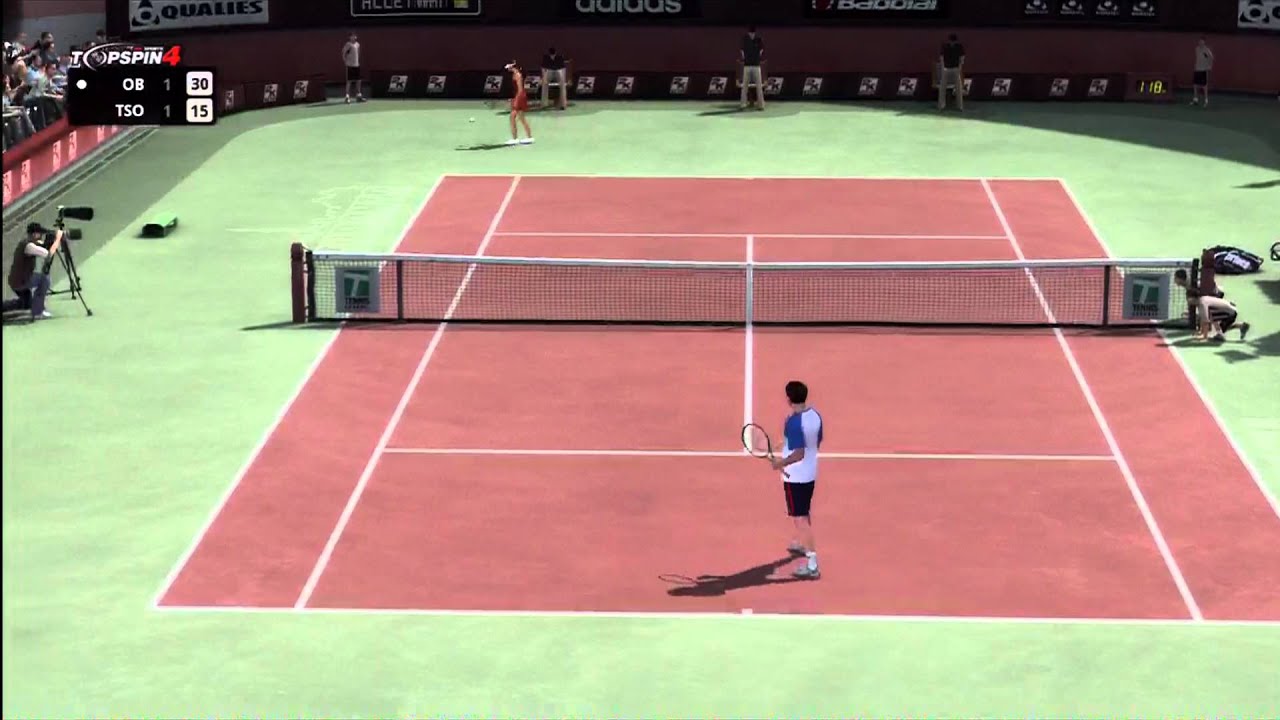 tennis top spin 4 - 2012 8 3 score 6 3 - YouTube