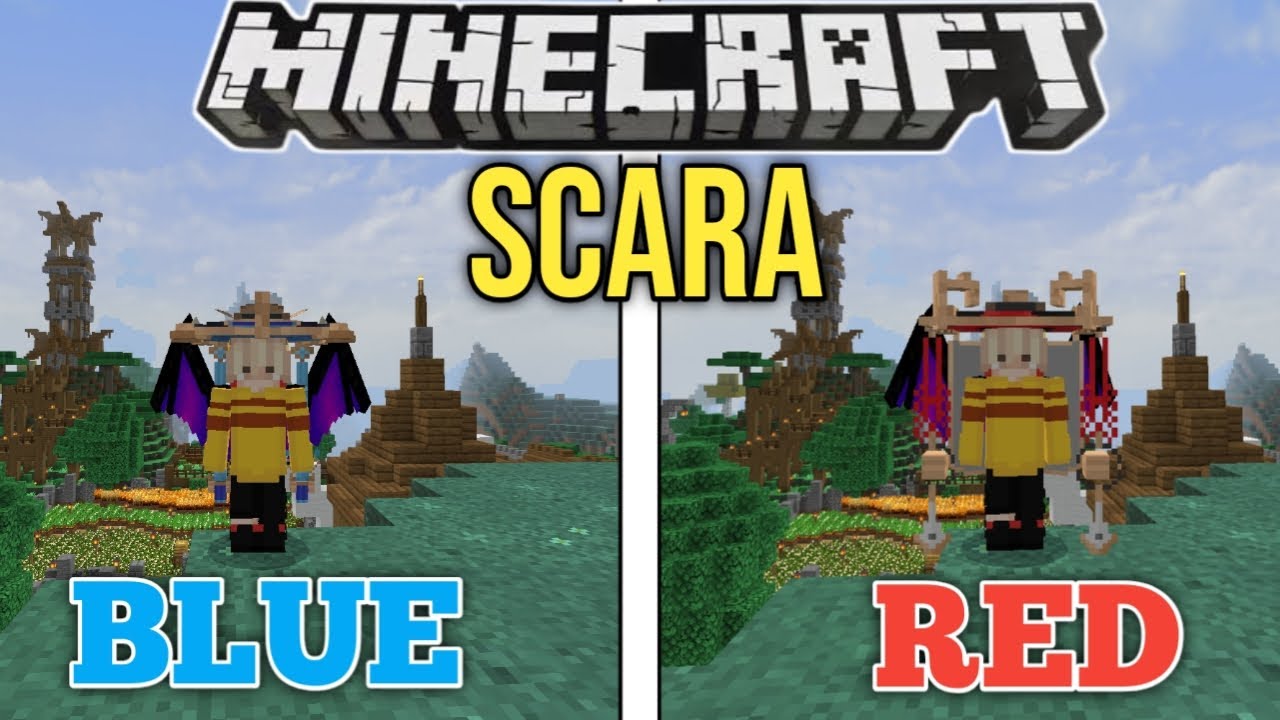 SCARA BLUE AND SCARA RED TEXTURE PACK FOR MCPE/BEDROCK 1.21+ - YouTube