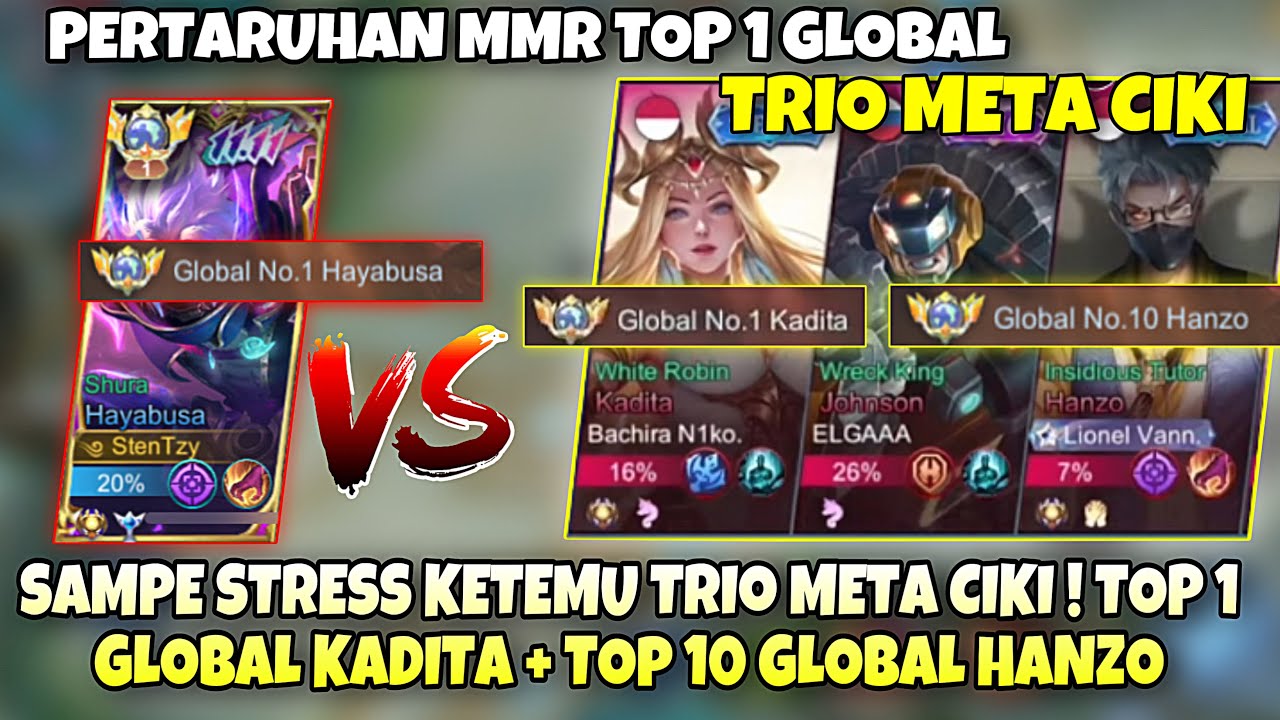SAMPE STRESS KETEMU TRIO META CIKI ! TOP 1 GLOBAL KADITA + TOP GLOBAL ...