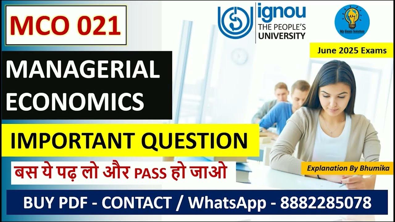 IGNOU MCO-021 | Managerial Economics | Important Questions, Previous Year Papers & Exam Guide ...