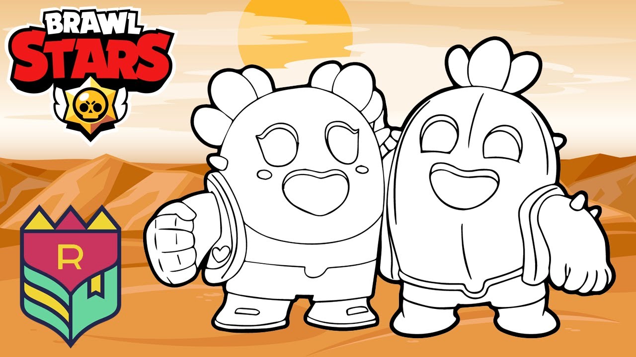 Coloring Brawl Stars - Spike and Sakura Spike Coloring Book & Pages ...