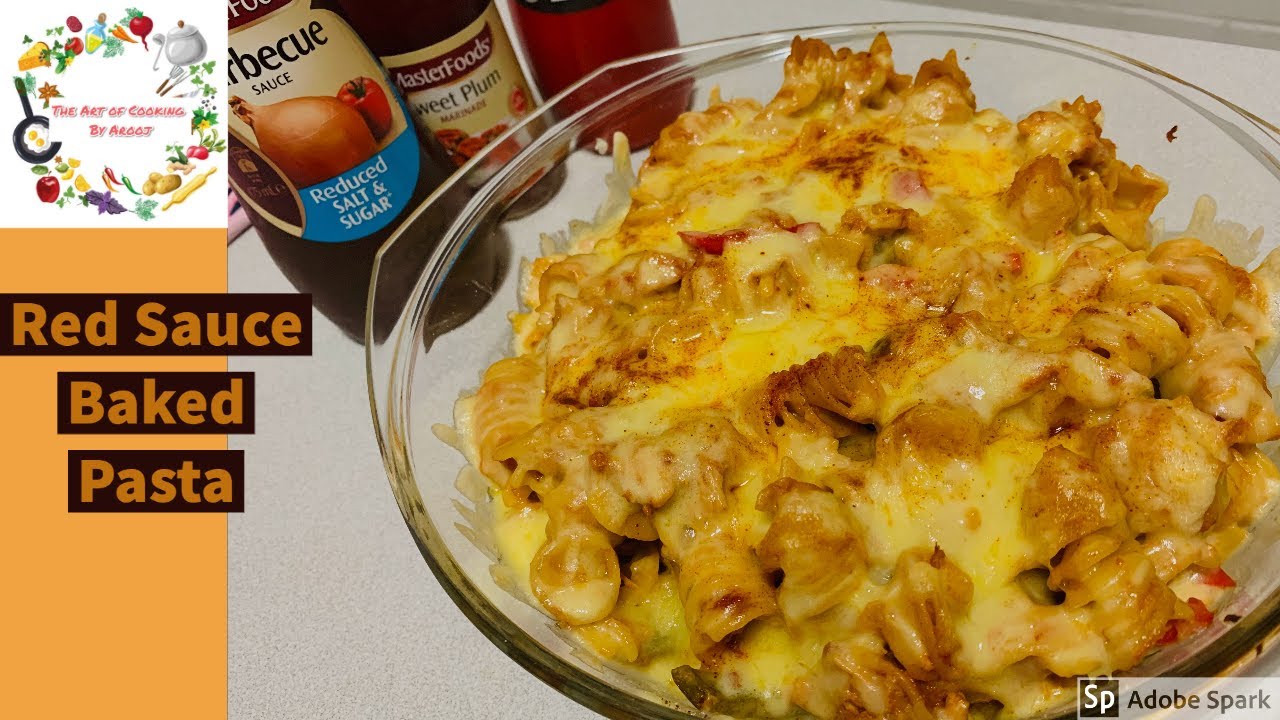 Italian Red Sauce Baked Cheesy Chicken Pasta // Easy and Quick Recipe ...