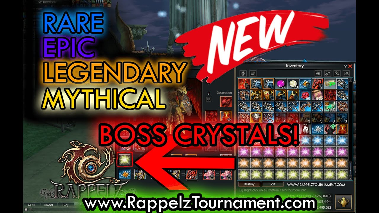 Rappelz Boss Crystals Guide 2024 - How to Get Rare, Epic & Mythical ...