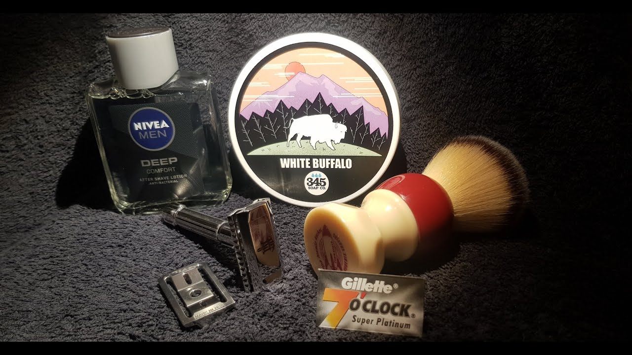 345 Soap White Buffalo - Raw RS-10 - Nivea Men Deep Aftershave - YouTube