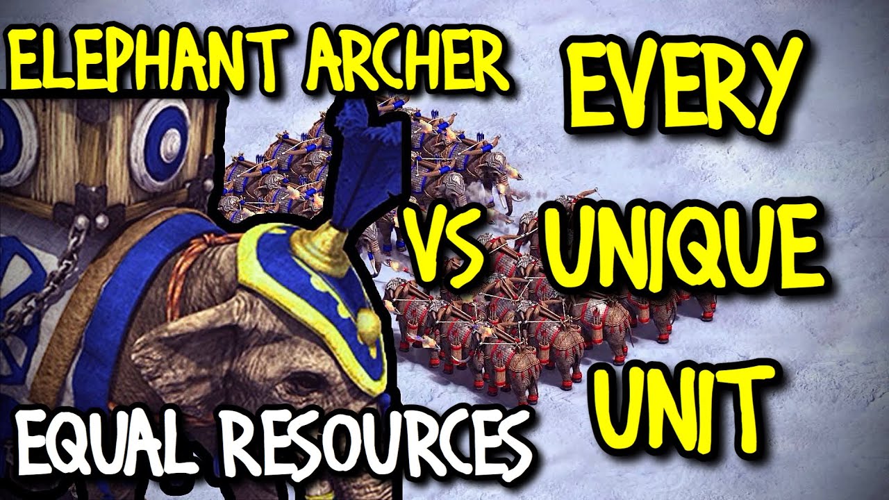 ELITE ELEPHANT ARCHER vs EVERY UNIQUE UNIT (Equal Resources) | AoE II ...