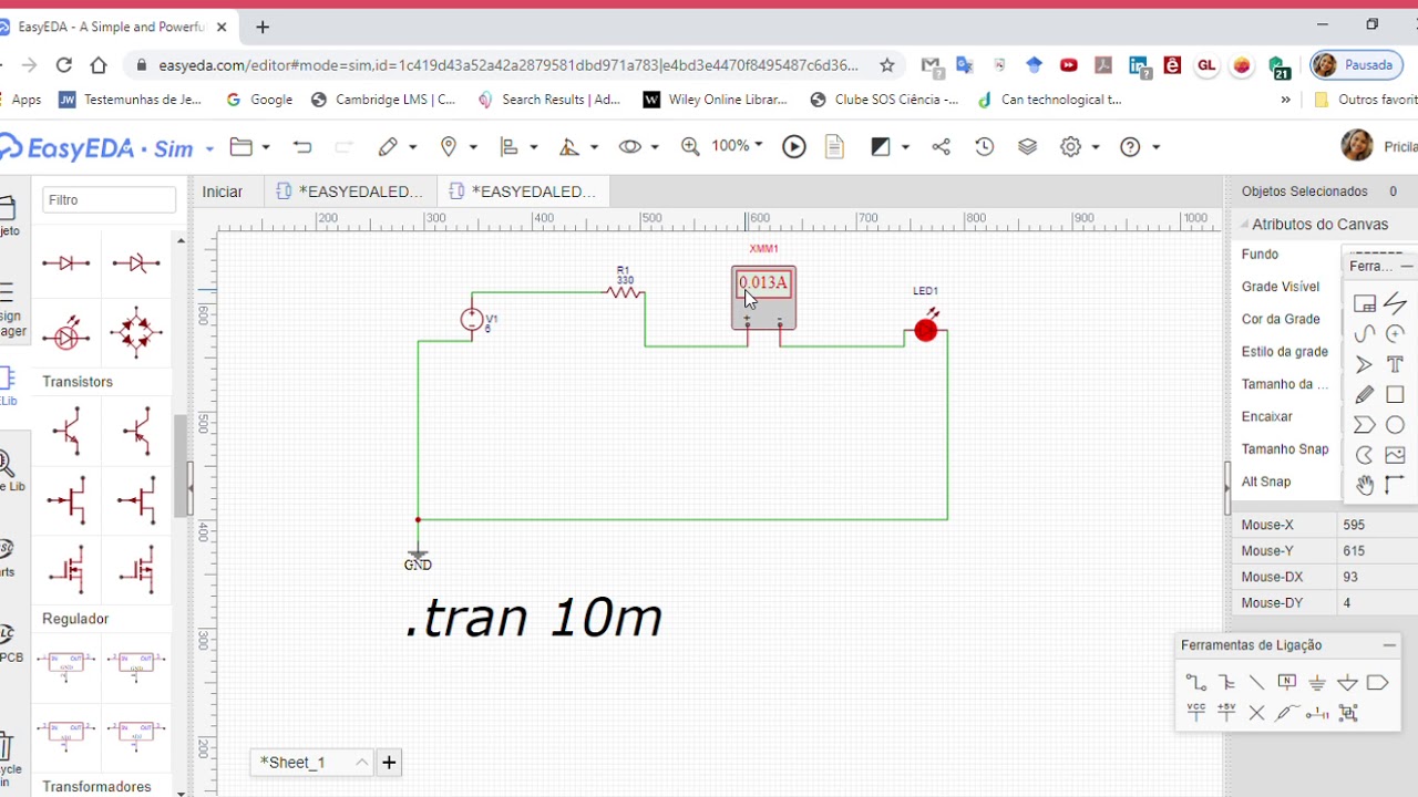 AULA EASYEDA LED ZENER - YouTube