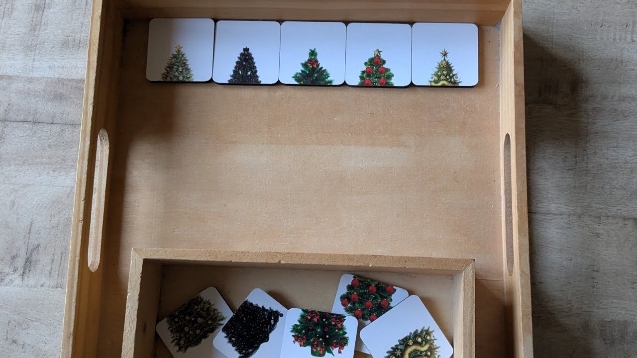 Jeu d’association avec des cartes de sapin de Noël – Jour 3 - YouTube